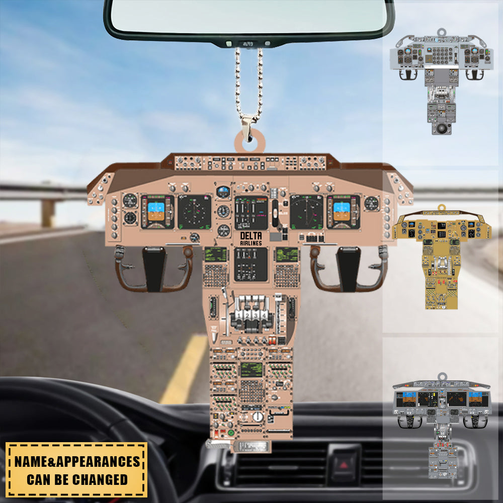Personalized Airplane Cockpit Acrylic Car Hanging Ornament, Gift For A ...
